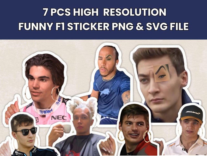 F1 Funny Stickers F1 Meme Stickers F1 Driver Stickers F1 Gifts F1 ...