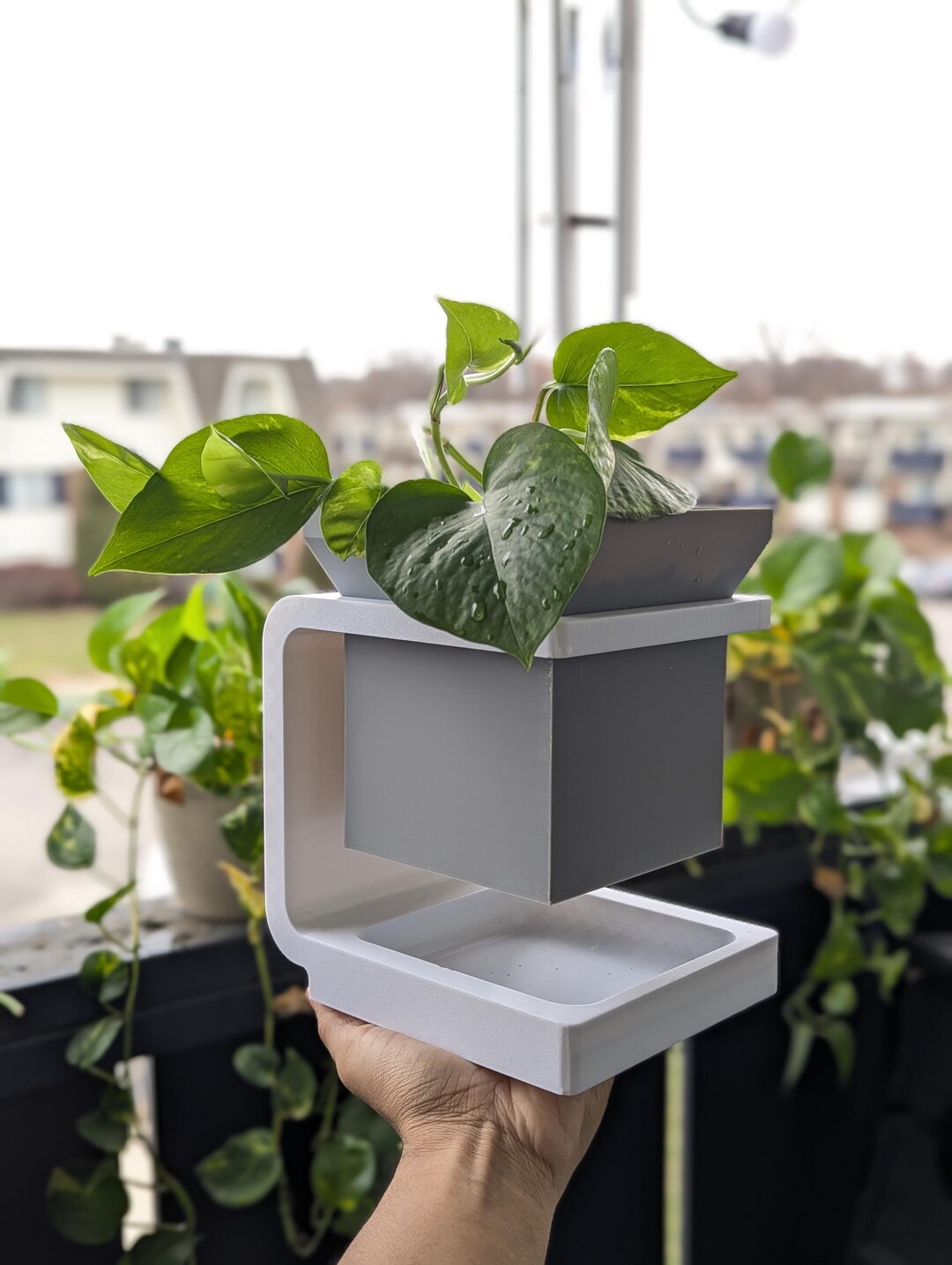 Pot Planter With Drainage - the Rain Pot - Etsy