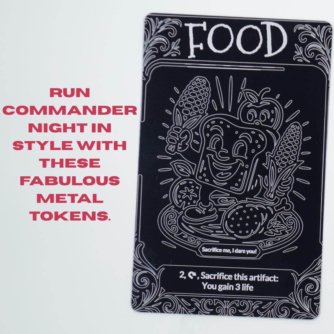 Custom MTG Commander Token | Metal Food Token | EDH Bling | Unique ...