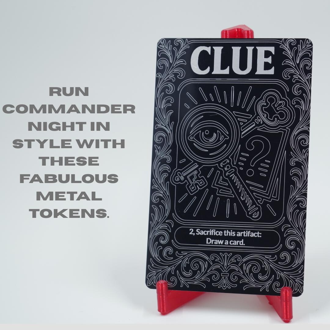Custom MTG Commander Token | Metal Clue Token | EDH Bling | Unique ...