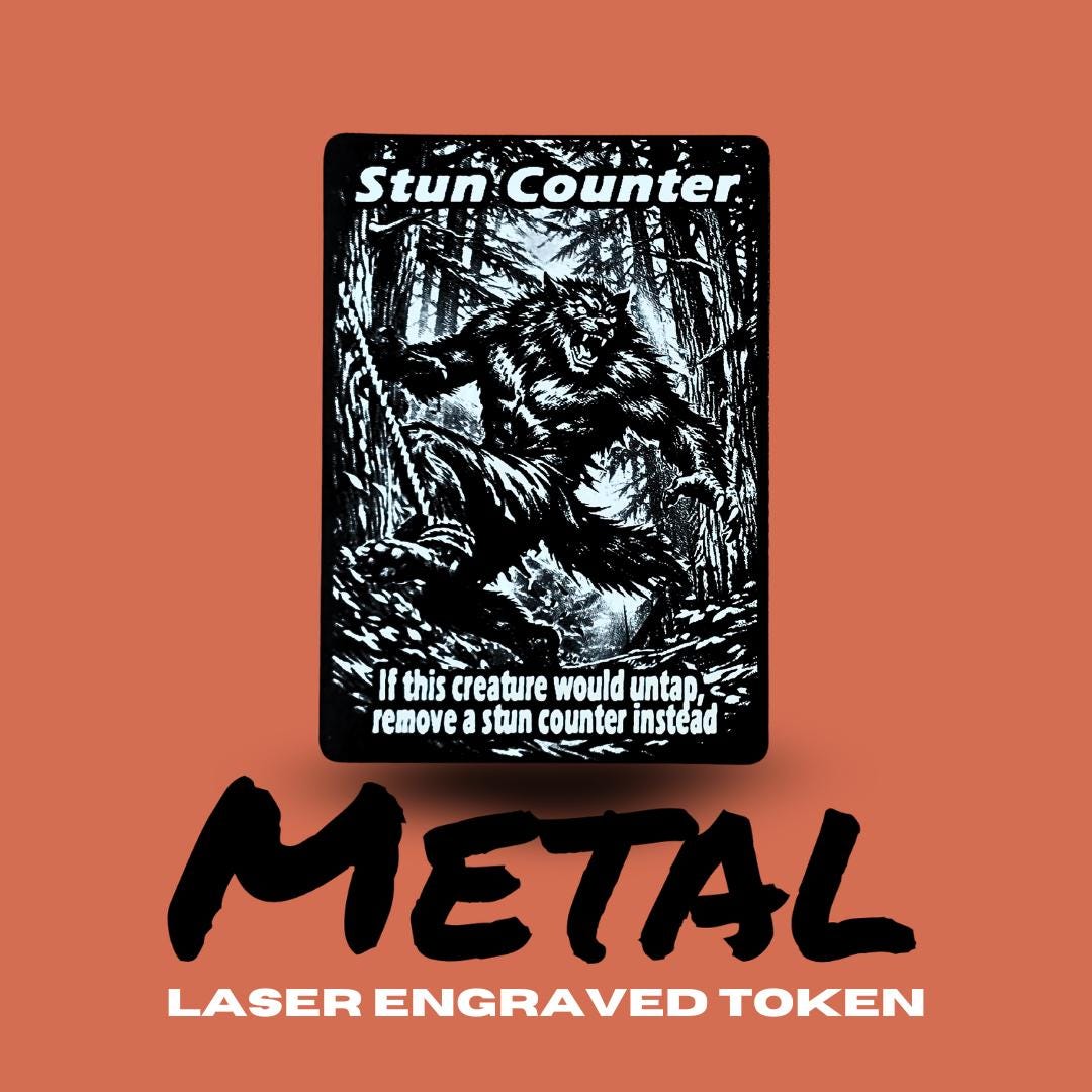 Metal Stun Counter Token for Magic the Gathering - Etsy
