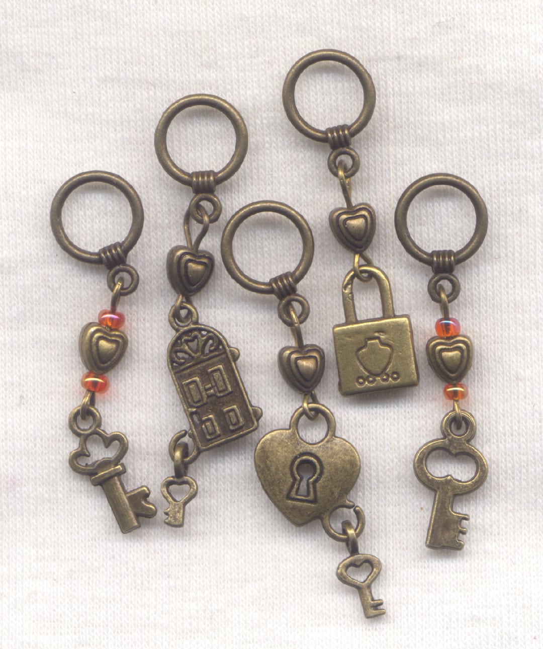 Lock and Keys Knitting Stitch Markers Silver Finish Set of 4/SM198 - Etsy