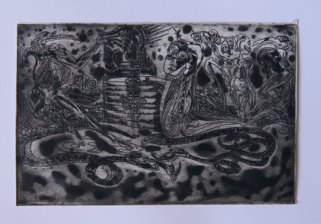 Etching, Landscape, Mythology, Greek, Underworld - Etsy