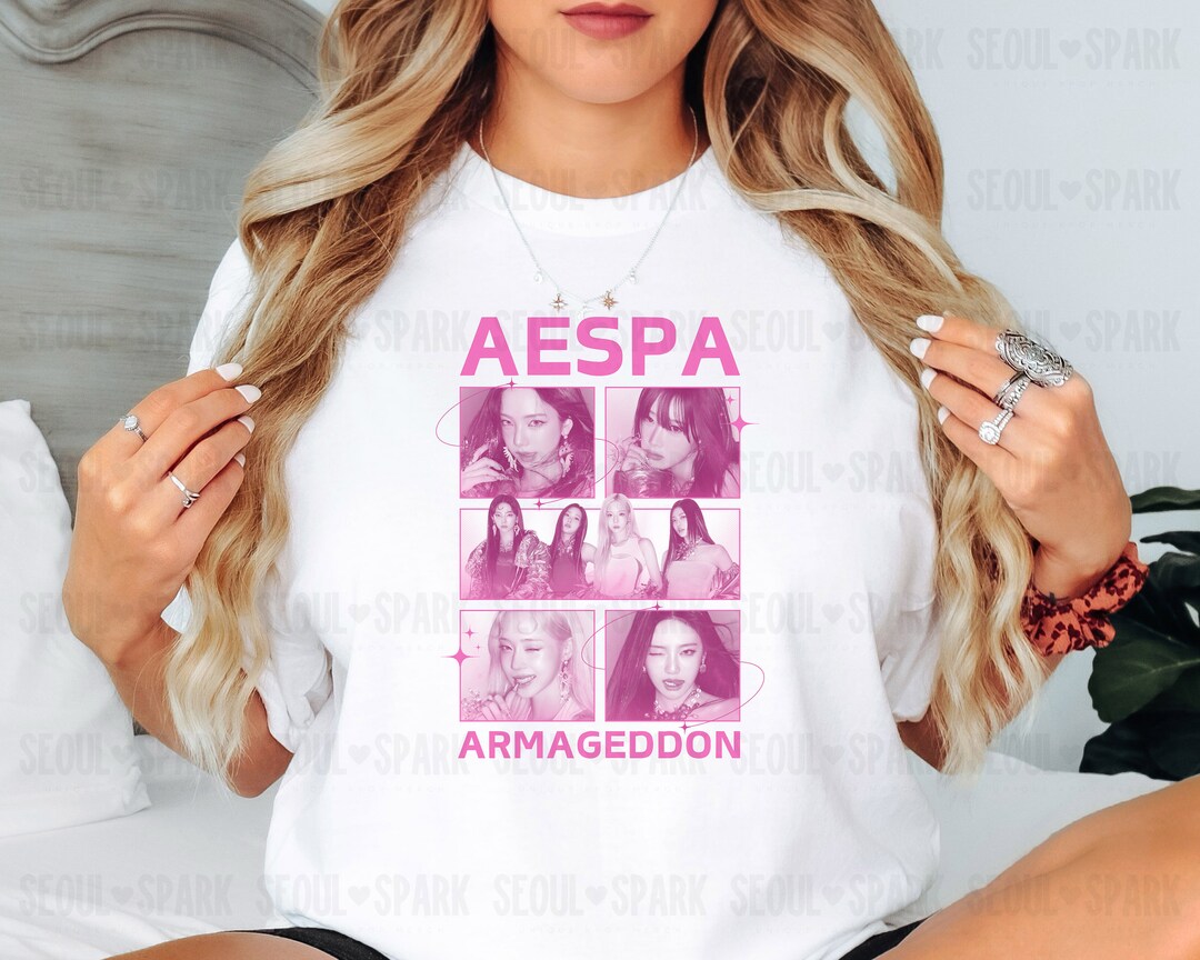 Limited Aespa Armageddon Kpop T-shirt Aespa Shirt Unisex Kpop T-shirt ...