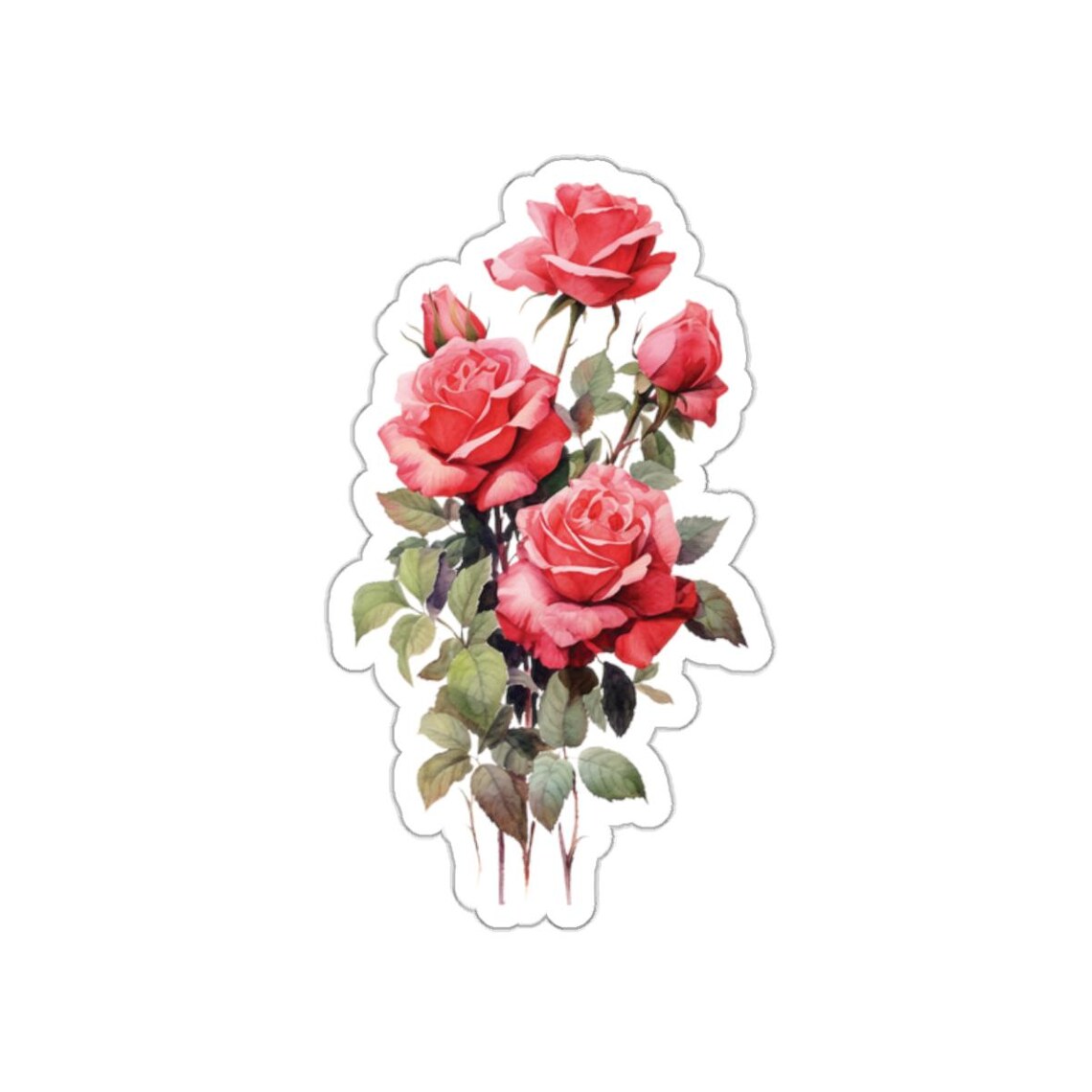 June Rose Birth Month Flower Sticker, Zodiac Sticker, Bottle Sticker ...