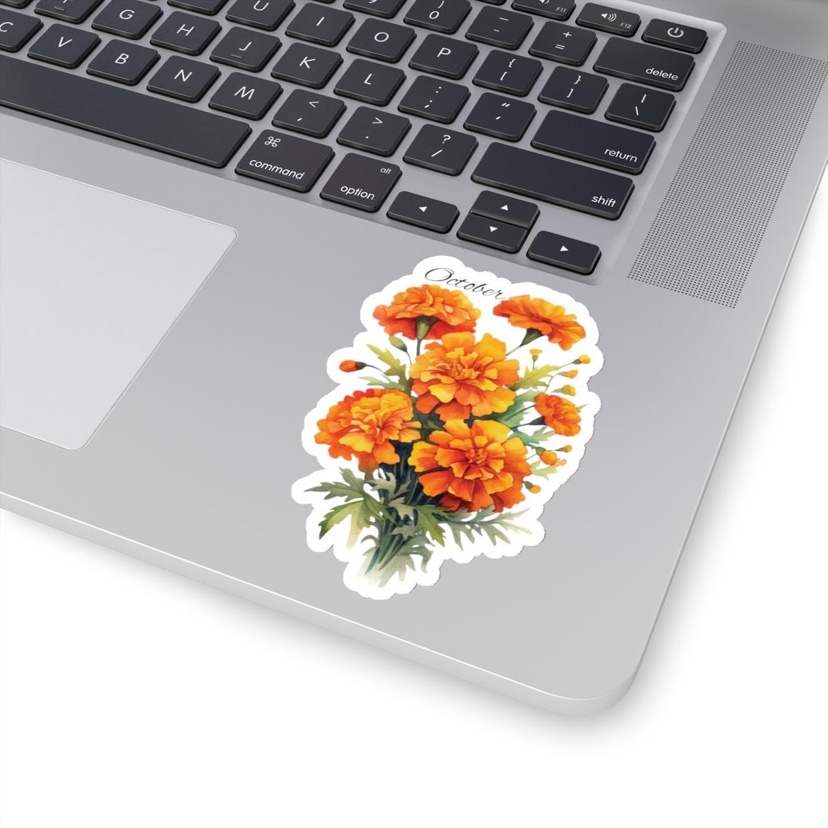 October Marigold Birth Month Flower Sticker, Zodiac Sticker, Watercolor ...
