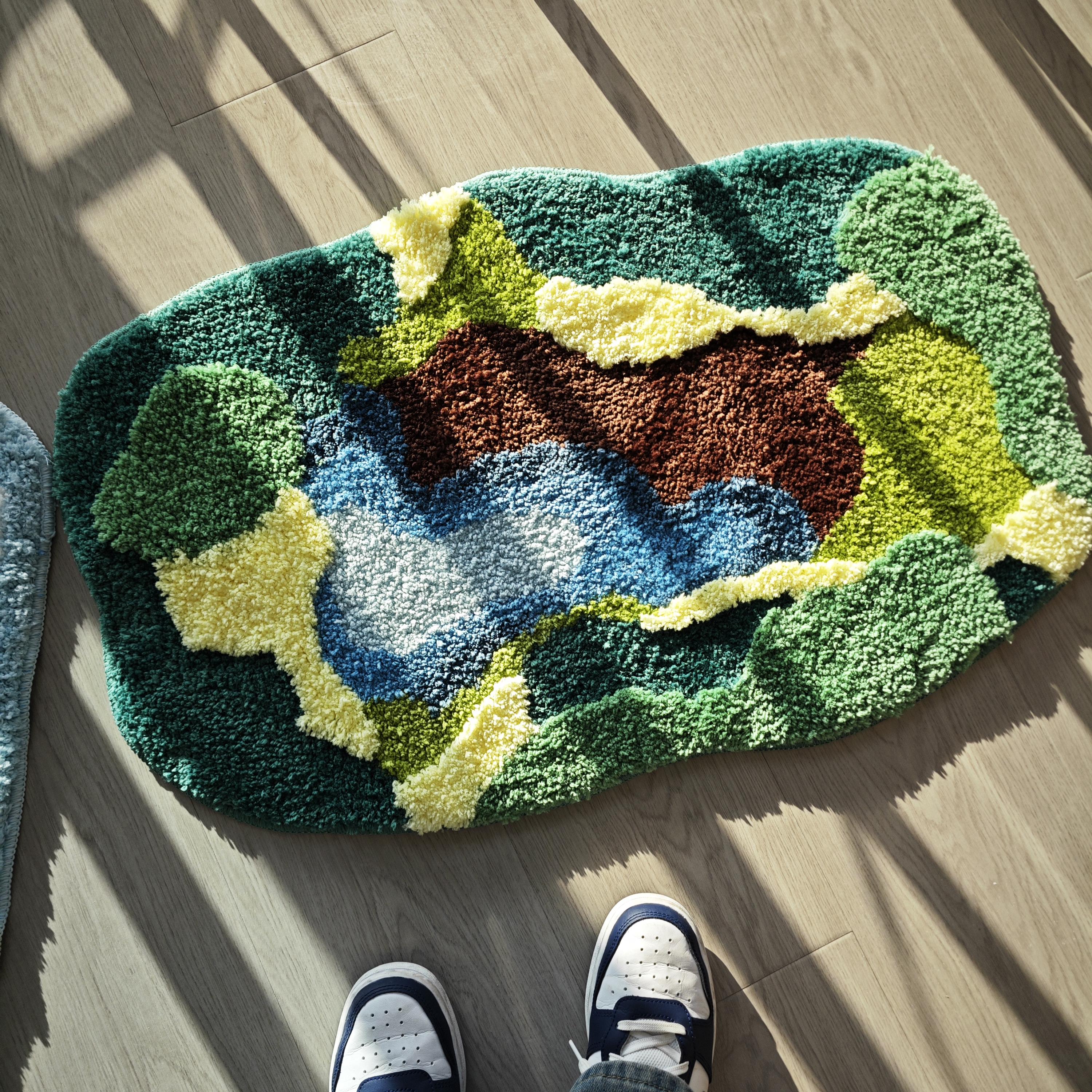 Meadows Forest Rug - Nature Inspired Bedroom Carpet, Hand Tufted Fluffy ...
