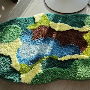 Meadows Forest Rug - Nature Inspired Bedroom Carpet, Hand Tufted Fluffy ...