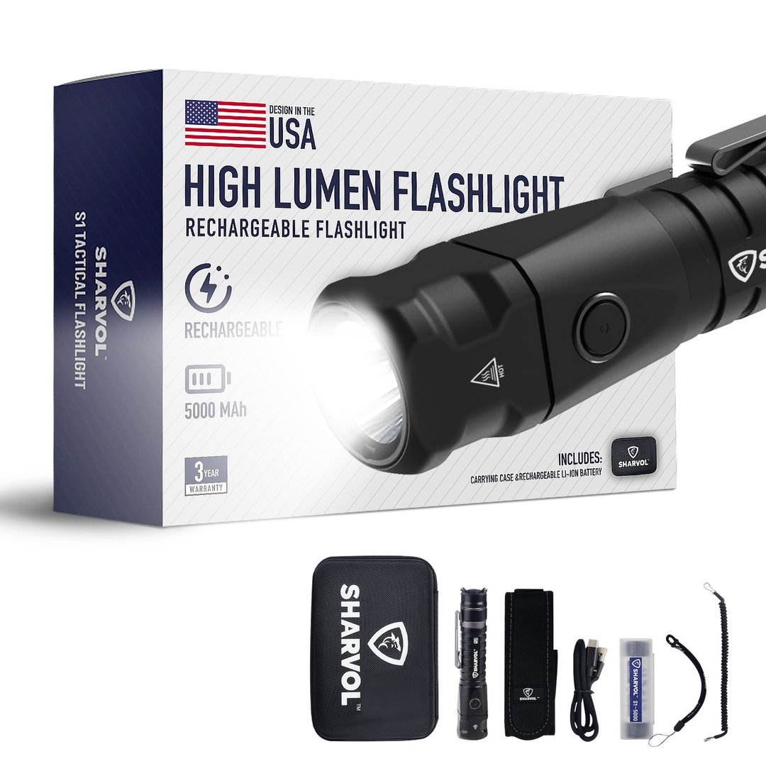 Tactical High Lumen Flashlight Gift for Him - Etsy