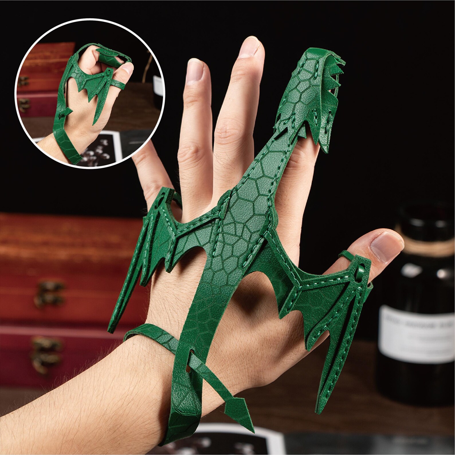 Leather Hand Dragon Pet,adjustable Dragon Hand Cuff Arm Band, Dragon ...