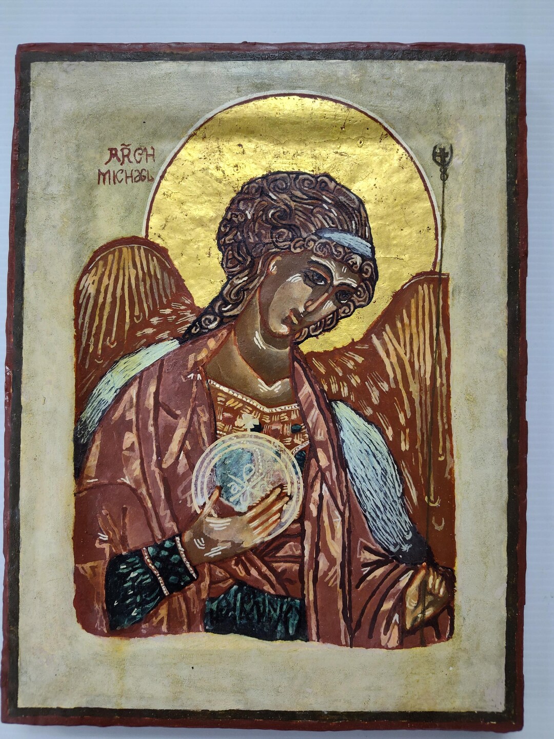 St Michael the Archangel Icon (hand Painted) - Etsy