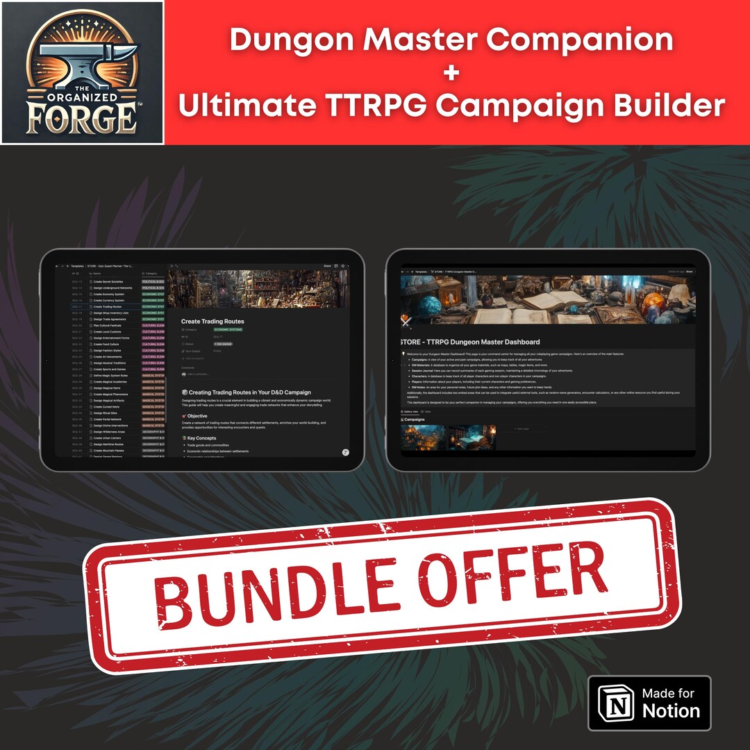 Dungeon Master Companion + Ultimate Campaign Builder Templates ...
