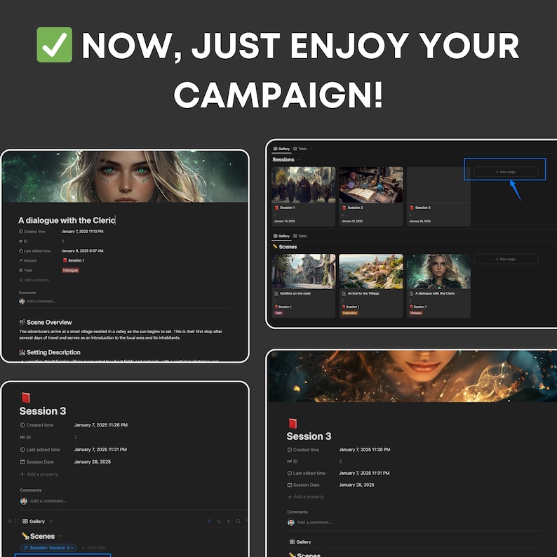 DM Session Planning Template | RPG Game Master Organizer | D&D Campaign ...