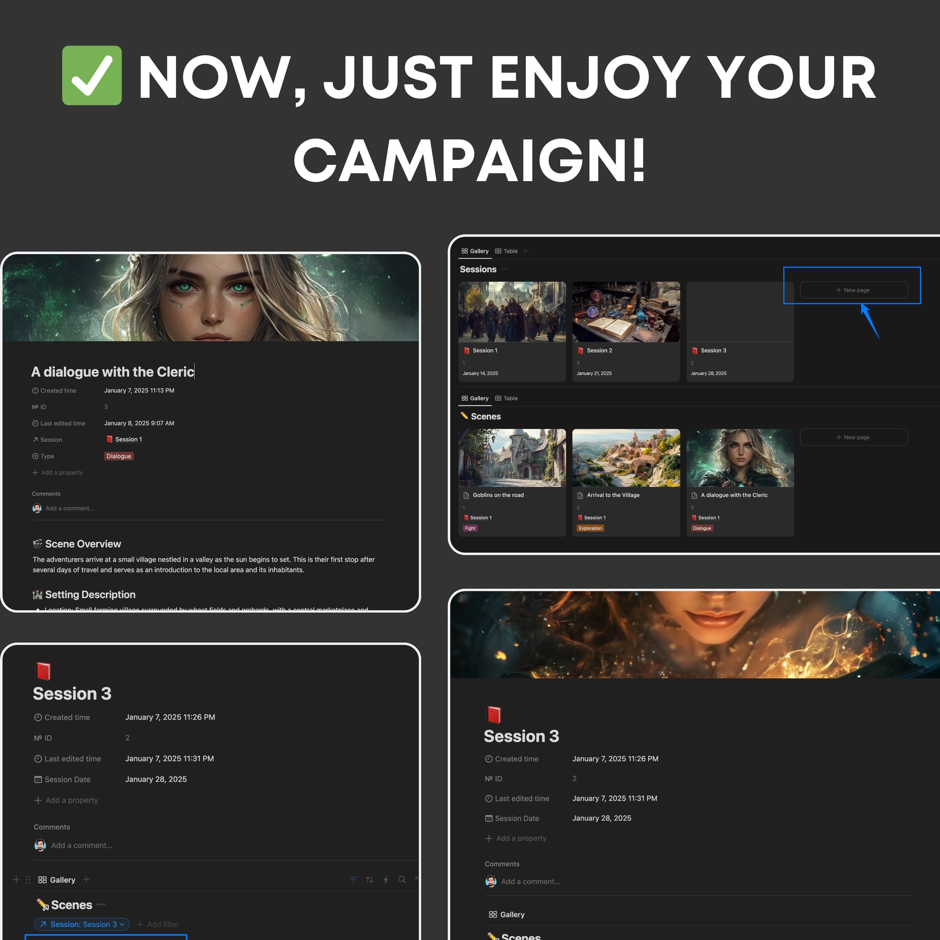 DM Session Planning Template | RPG Game Master Organizer | D&D Campaign ...