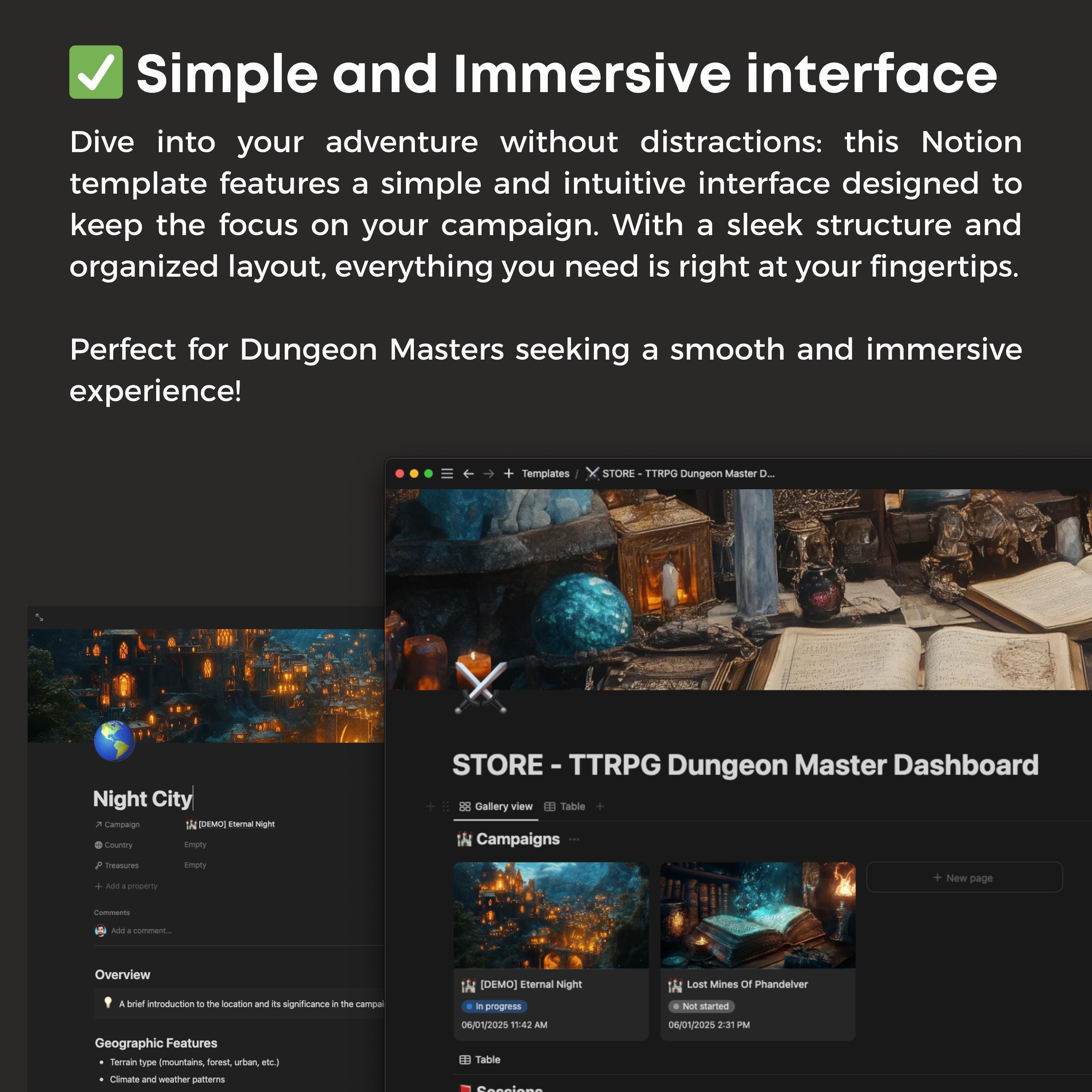 D&D 5E DM Campaign Planner | Onednd Ready Digital Toolkit | Notion ...