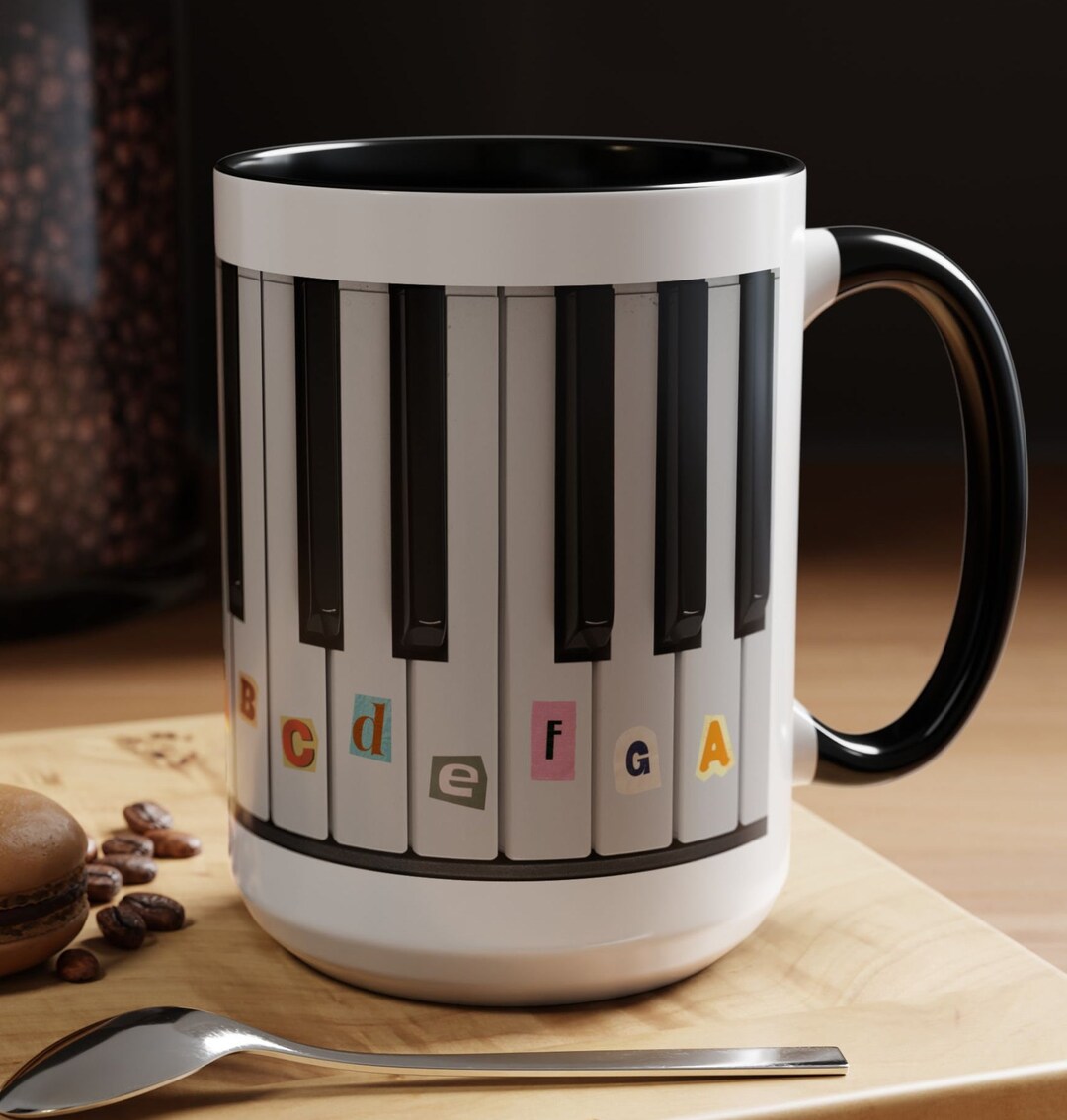 Music Mug, Music Notes Mug, Musician Mug, Music Teacher Gift. Coffee ...
