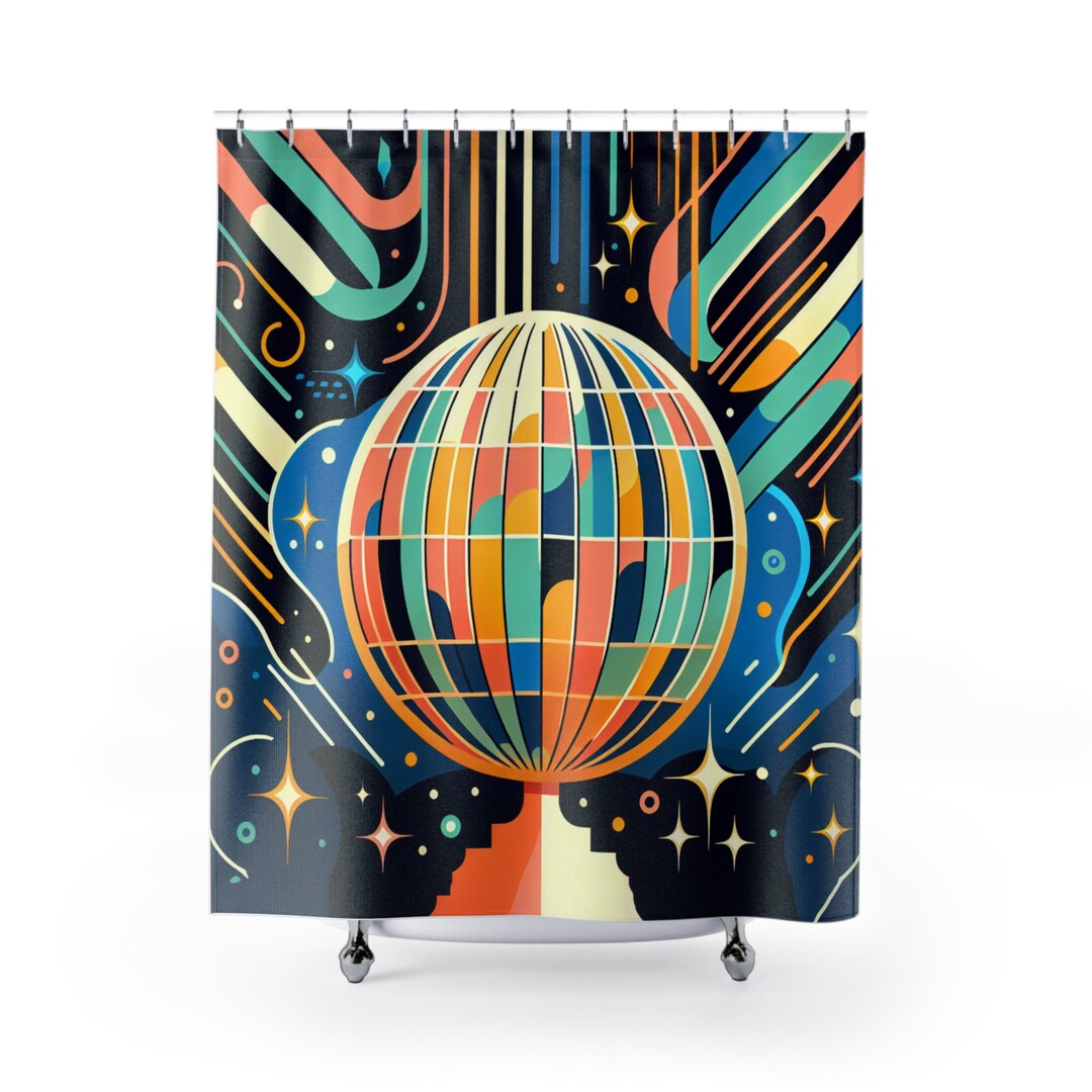 Art Deco Disco Ball Shower Curtains, Dorm Rooms, College, Student ...