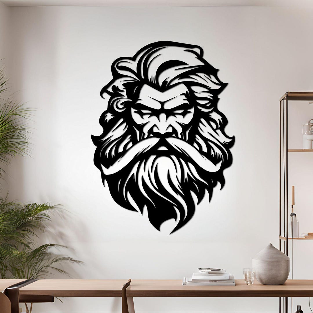 Modern Zeus Metal Wall Art, Greek Wall Sign , Metal Wall Art ...
