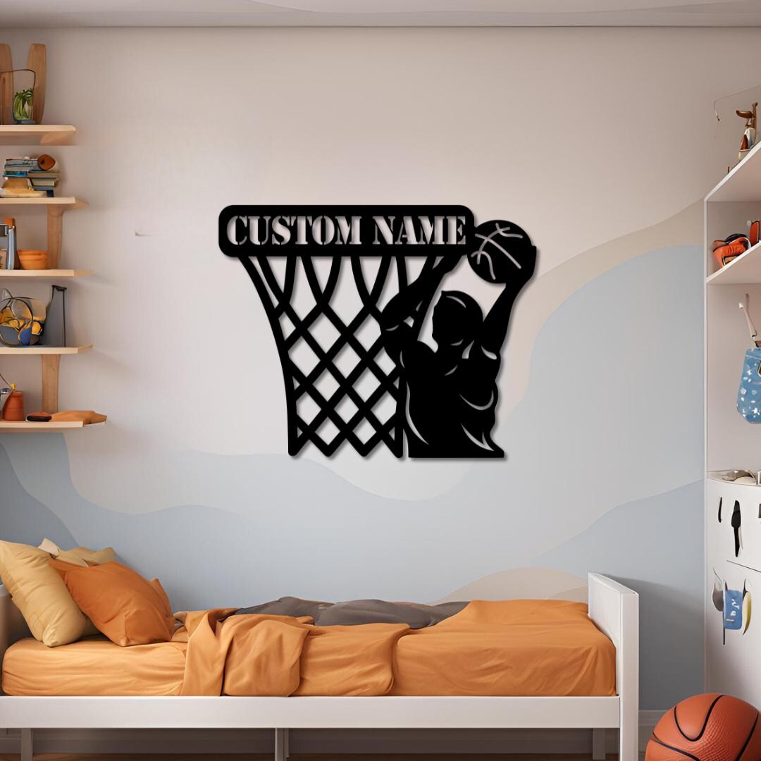 Custom Basketball Metal Sign, Basketball Player Name Metal Sign ...