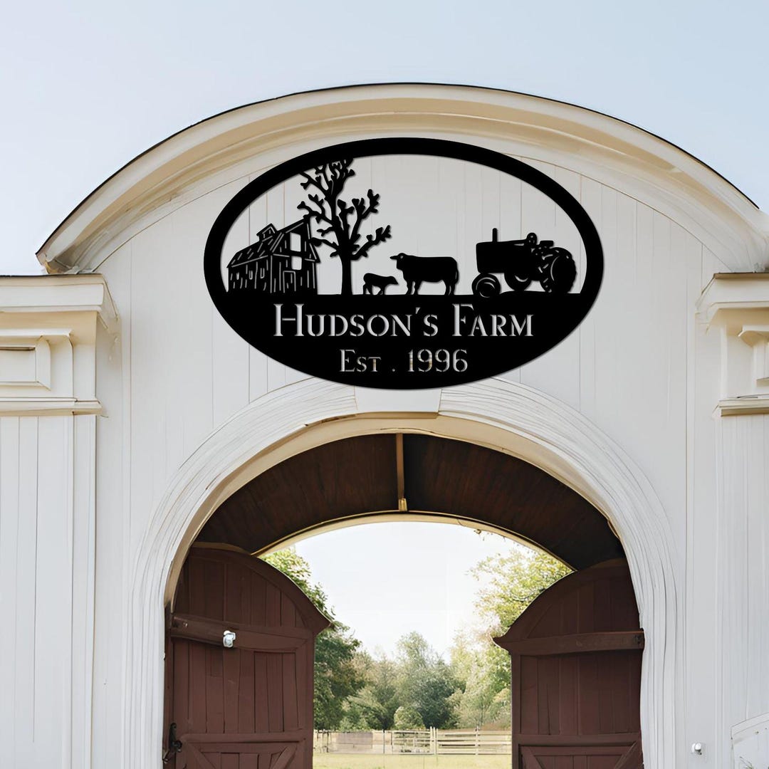Custom Your Metal Farm Sign, Design Your Own Farm Sign, Huge Metal Farm ...