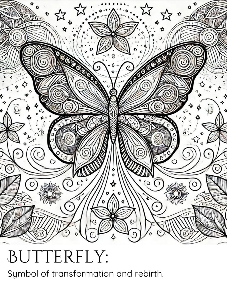 Printable Spiritual Healing Coloring Book, Digital Download Coloring ...