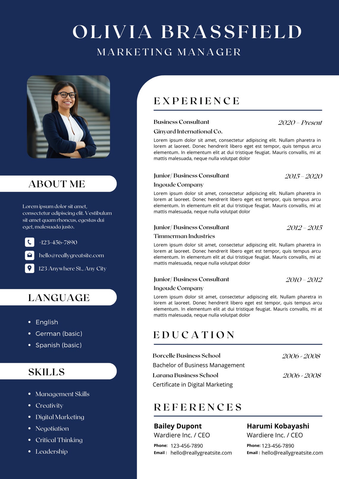Modern CV Template: Create an Impressive Curriculum Vitae With Instant ...