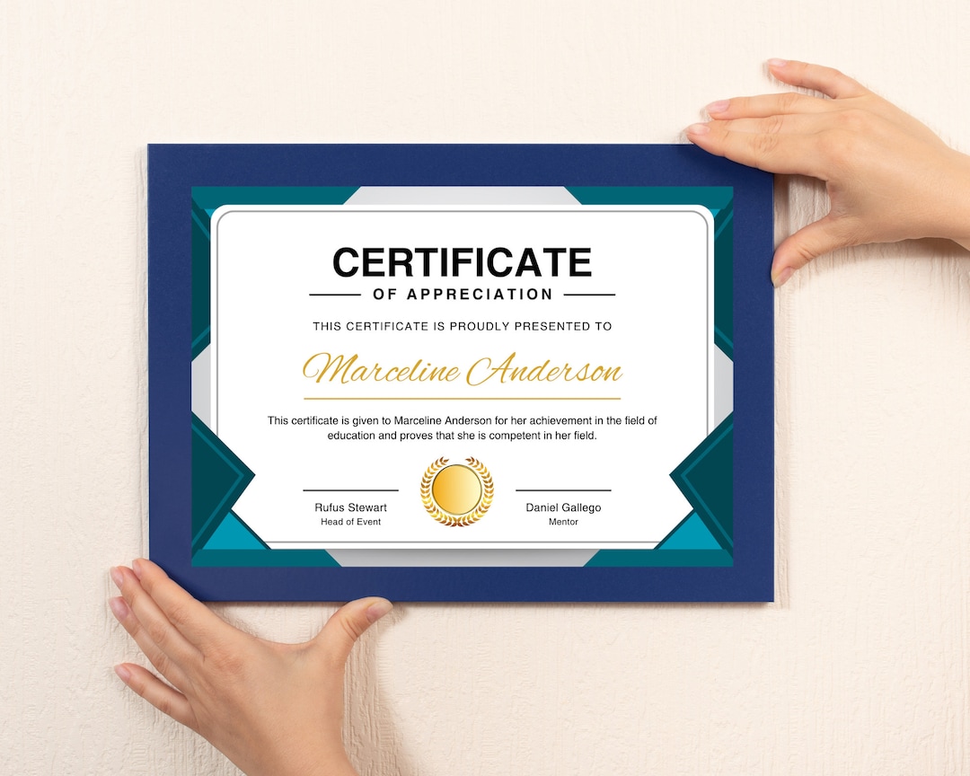 Editable Canva Template for Creating an Impressive Certificate of ...