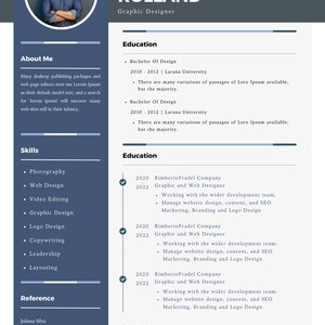 Modern CV Template: Create an Impressive Curriculum Vitae With Instant ...