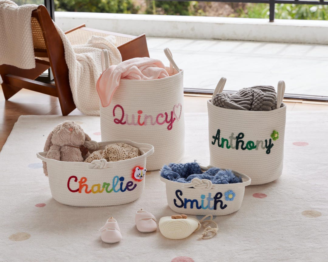 Custom Toy Basket, Baby Shower Gifts, Kids Gifts, Nursery Decor, Gifts ...