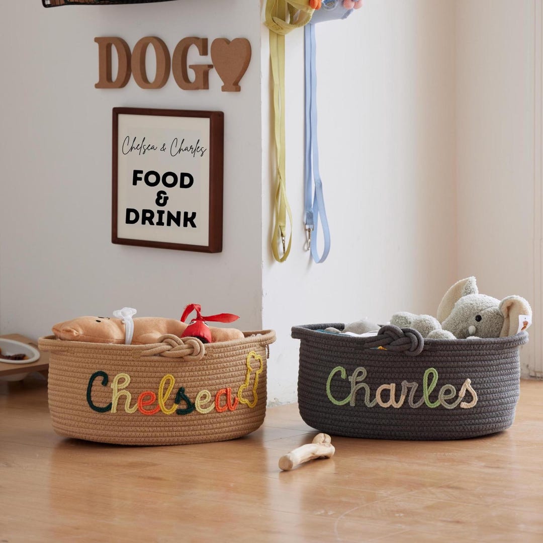 Personalized Basket · Custom Pet Storage Basket · Toy Baskets · Dorm ...