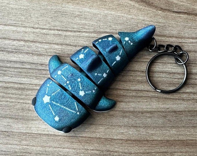 Whale Shark Constellation Keychain - 3D Printed Galaxy-themed Accessory ...