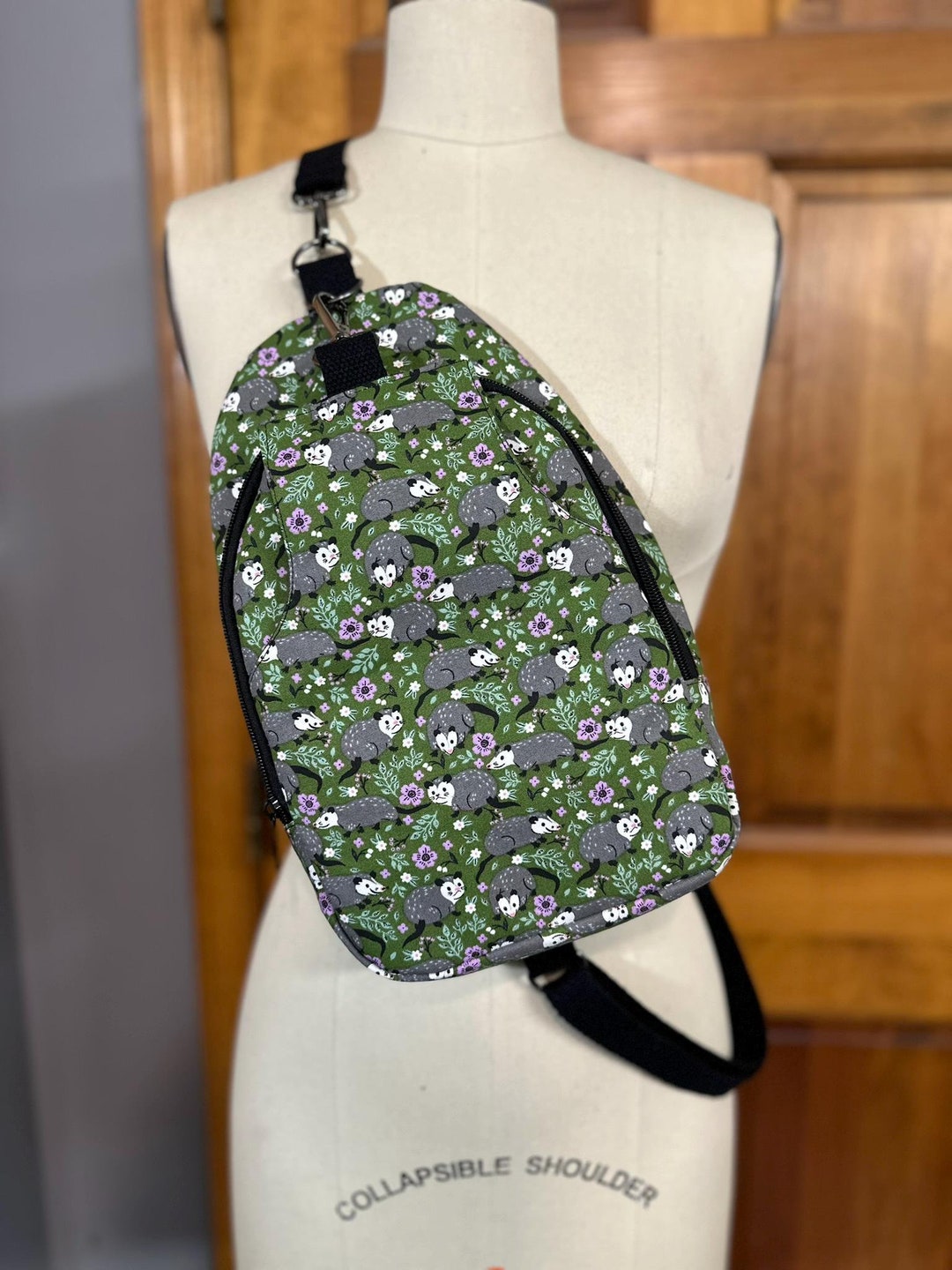 Handmade Possum Sling Backpack – Cute Crossbody Bag With Floral Design ...