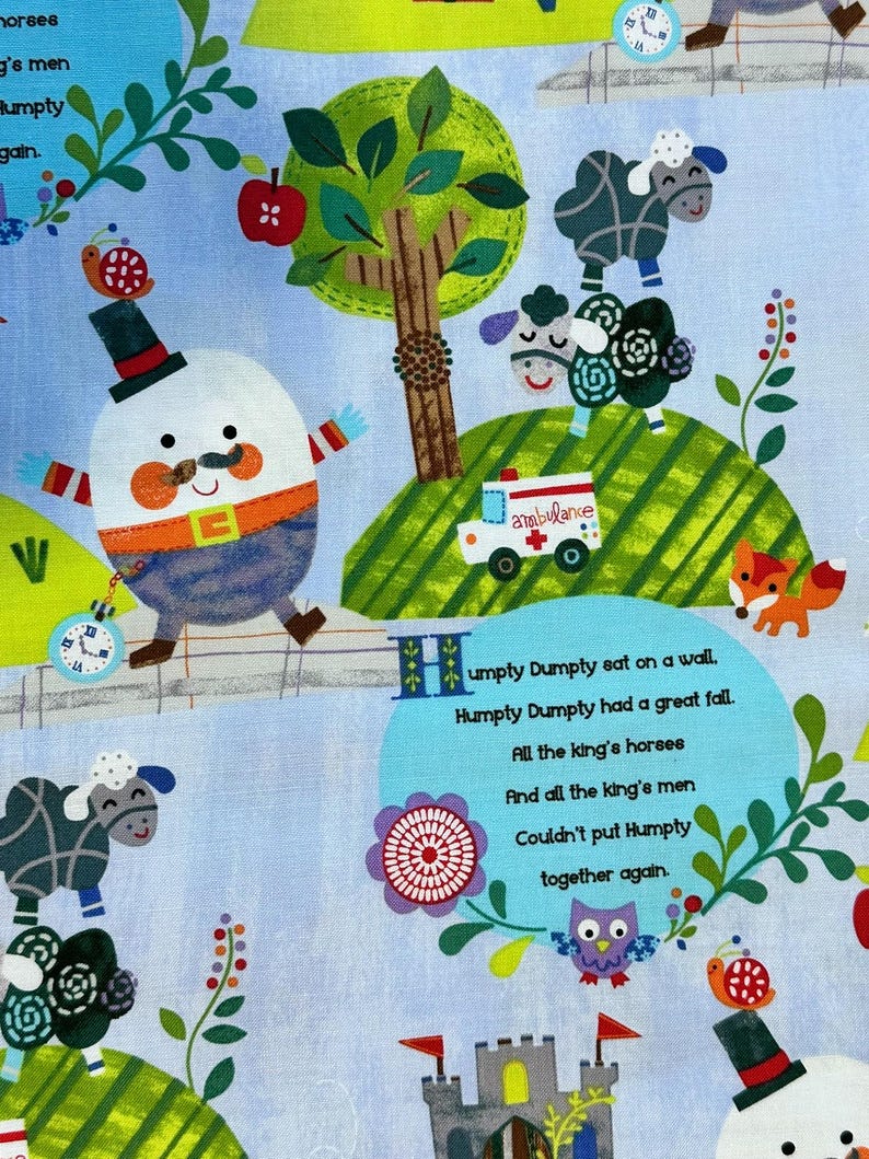 Humpty Dumpty Nursery Rhyme Print - Etsy