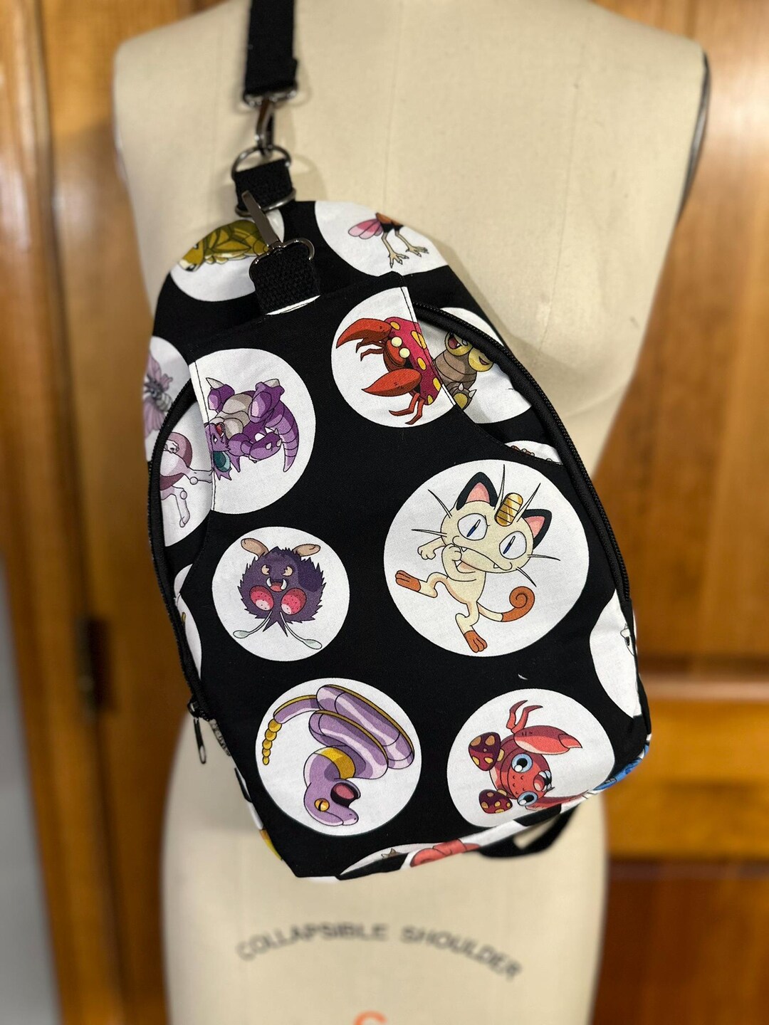 Pokémon Sling Backpack | Handmade Crossbody Bag | Adjustable Strap ...