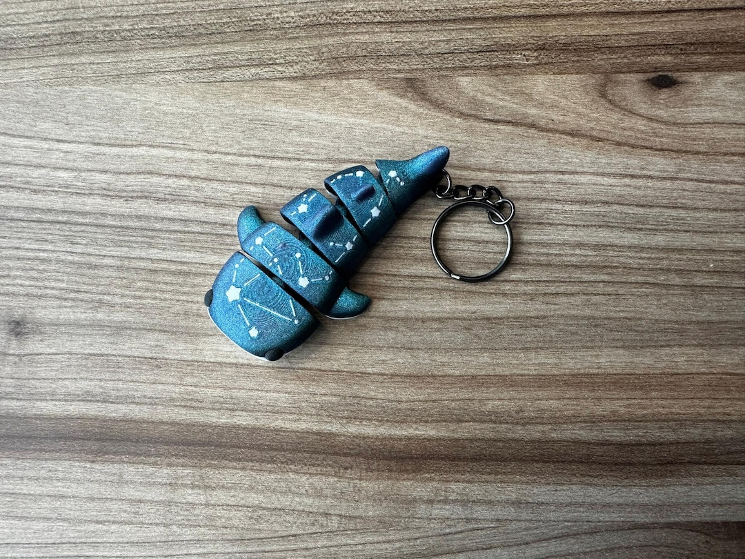 Whale Shark Constellation Keychain - 3D Printed Galaxy-themed Accessory ...