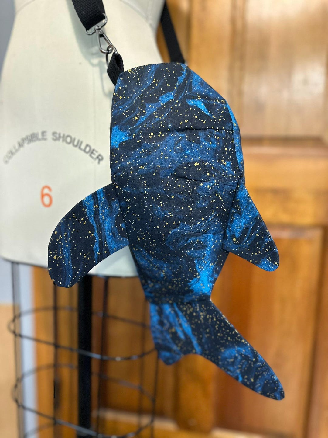 Handmade Cosmic Blue Shark Crossbody Bag: Ocean Lover Purse - Etsy