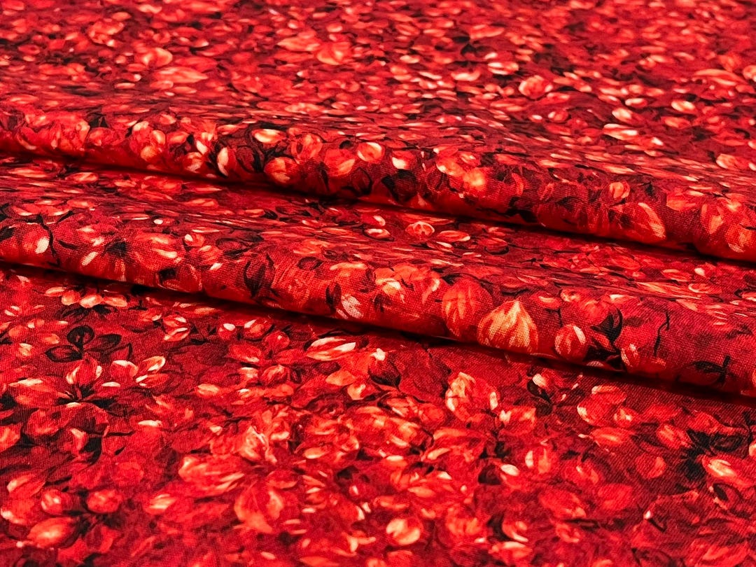 Ruby Red Floral - Etsy