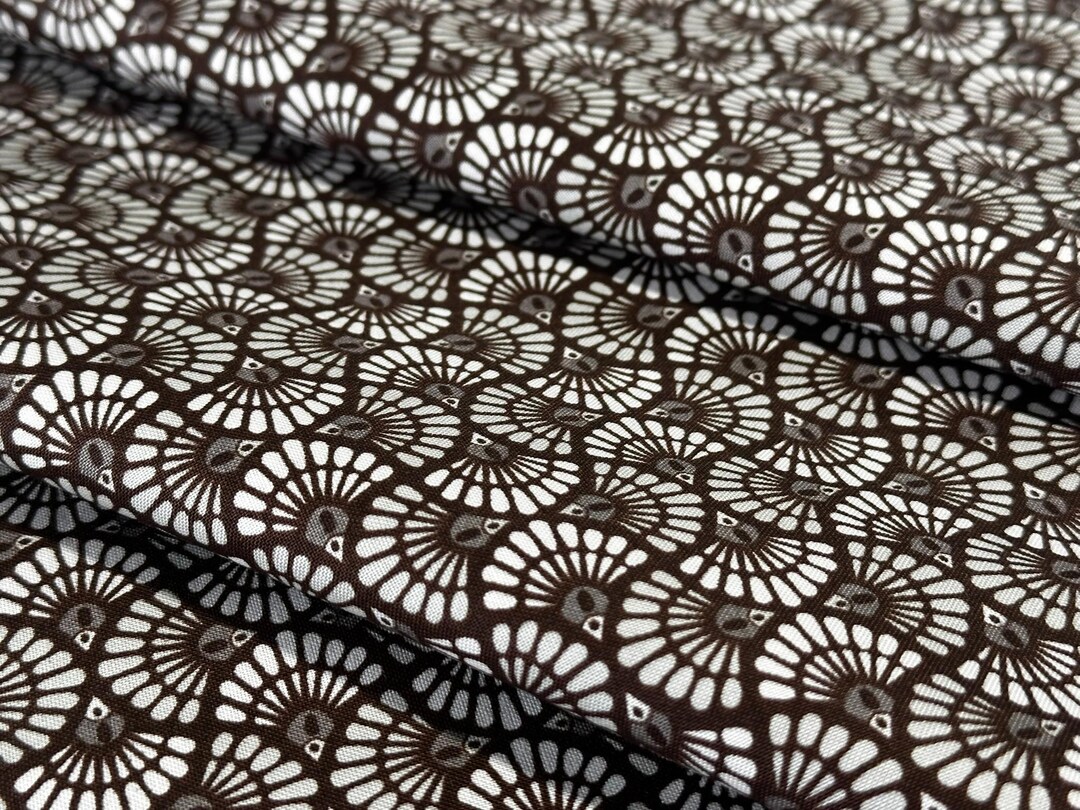 Geometric Fan Pattern on Dark Brown - Etsy