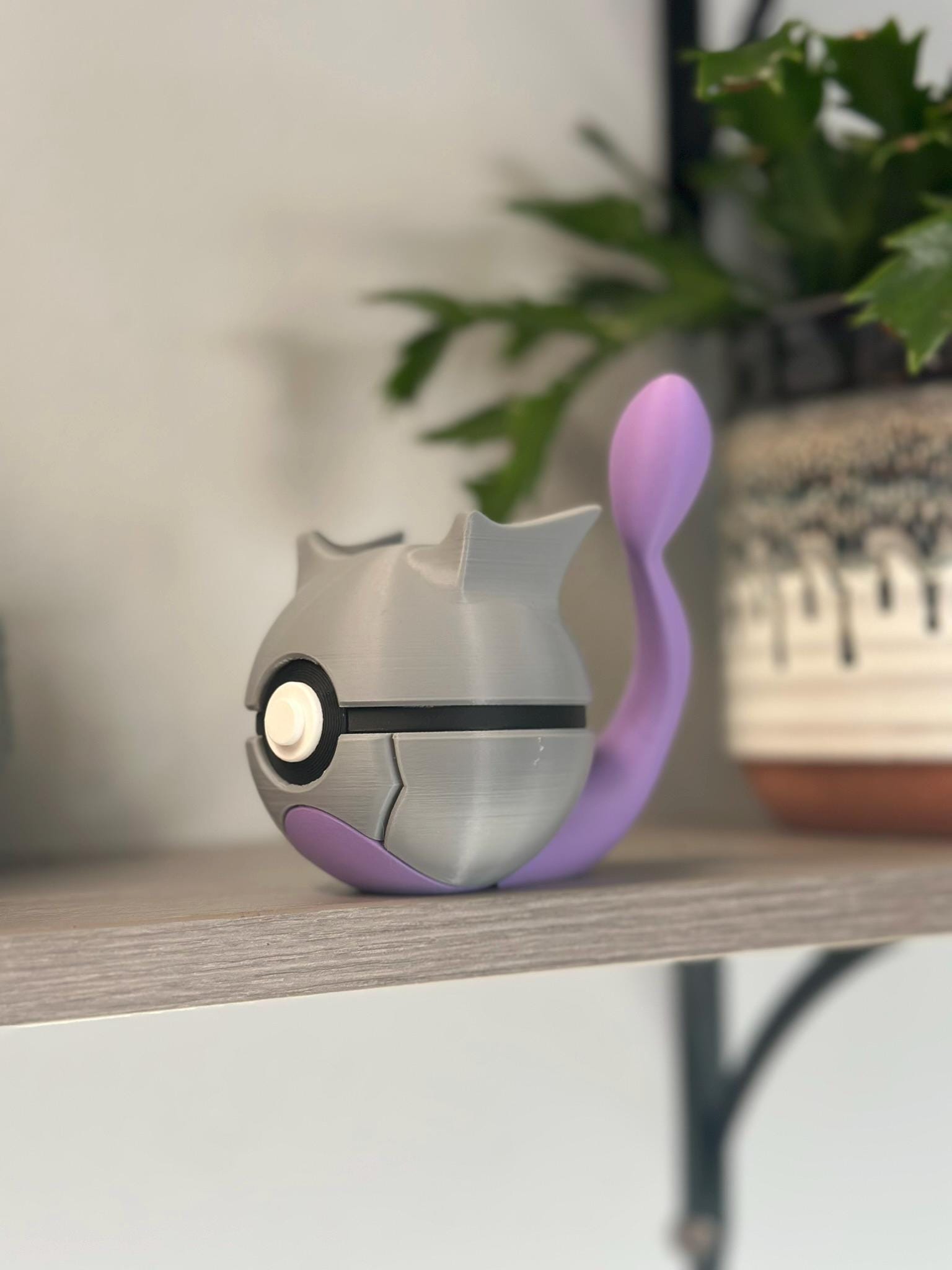 Mewtwo-inspired Poké Ball 3D Printed Pokémon Collectible Psychic Type ...
