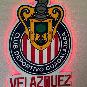 Chivas De Guadalajara Handcrafted Wood Logo. Add a Name And/or LED ...