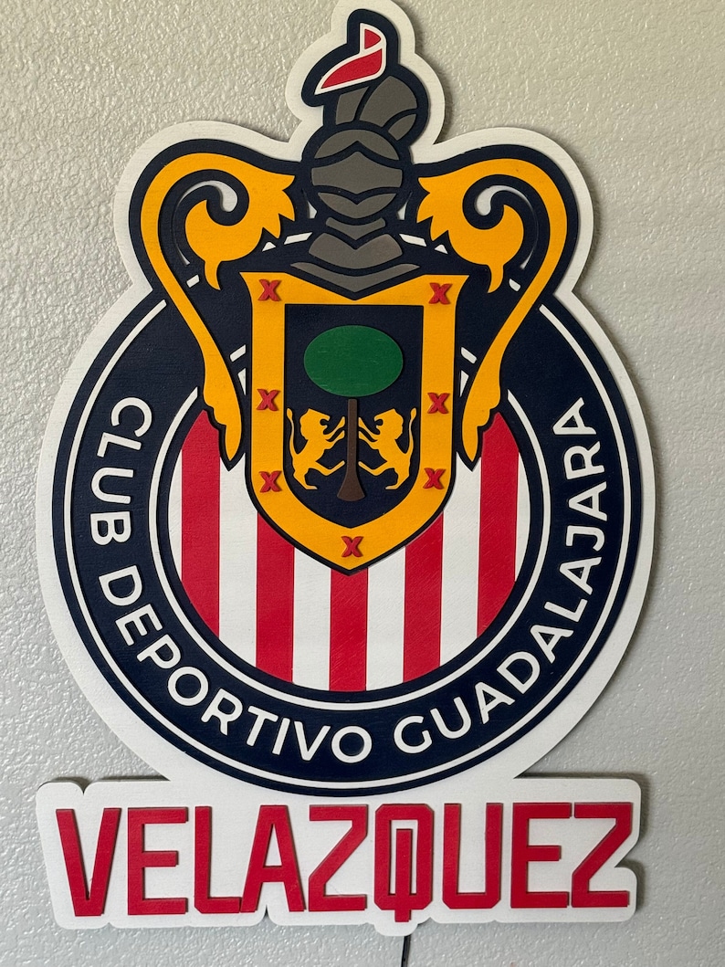 Chivas De Guadalajara Handcrafted Wood Logo. Add a Name And/or LED ...