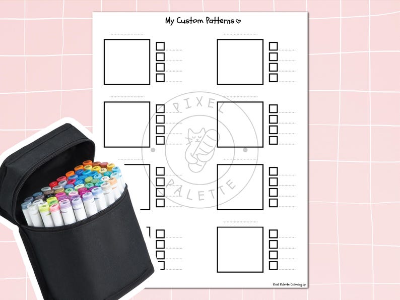 Pattern Practice Sheets: Custom Templates for Alcohol Markers (digital ...