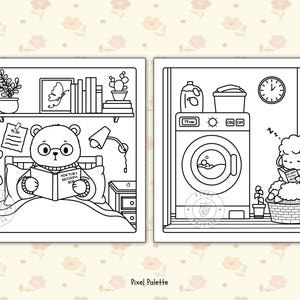 Cuddly Besties | Cute and Cozy Coloring Book - Etsy