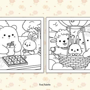 Cuddly Besties | Cute and Cozy Coloring Book - Etsy