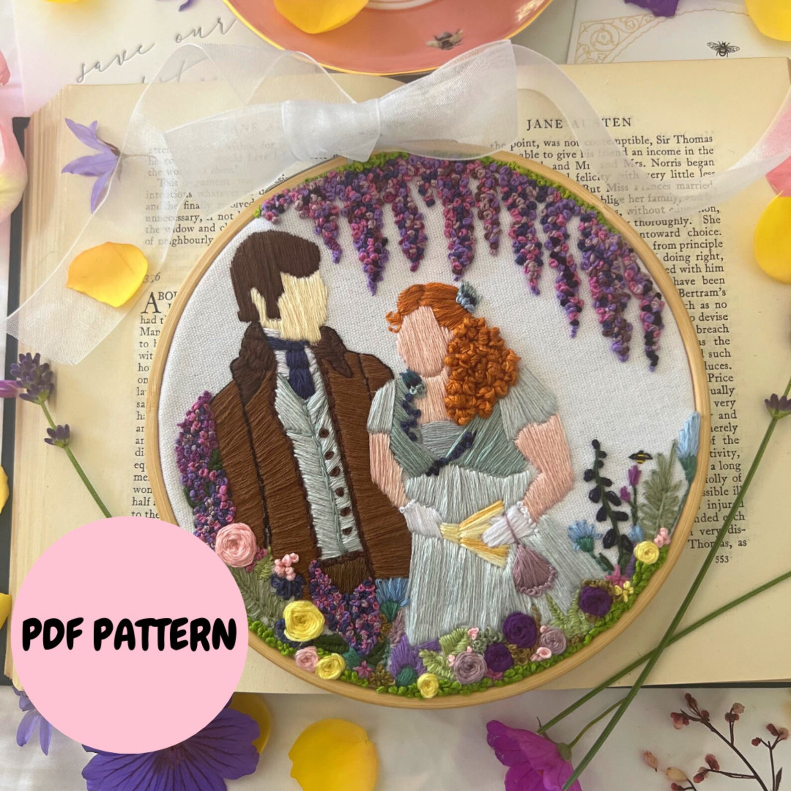 Bridgerton Inspired Polin Hand Embroidery PDF Download Pattern - Etsy