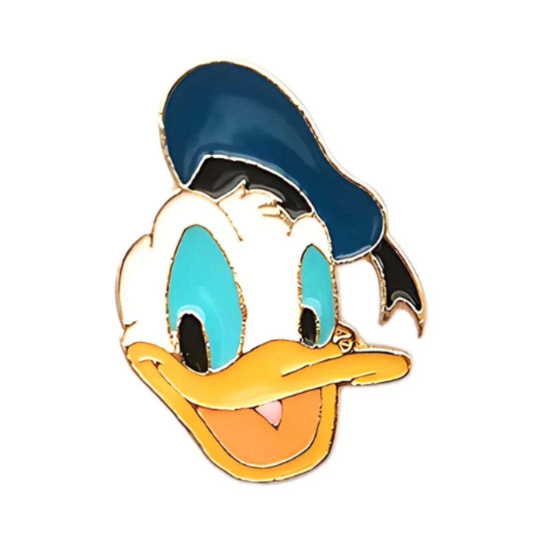 Cute High Quality Gold Tone Donald Duck Metal Glossy Enamel Pin for ...
