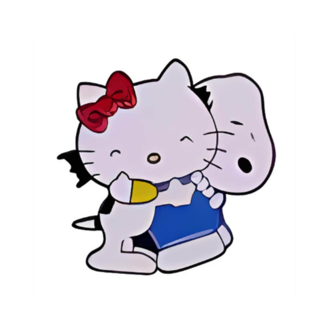 Hello Kitty and Snoopy Hug Adorable Enamel Pin for Collectors and Fans ...