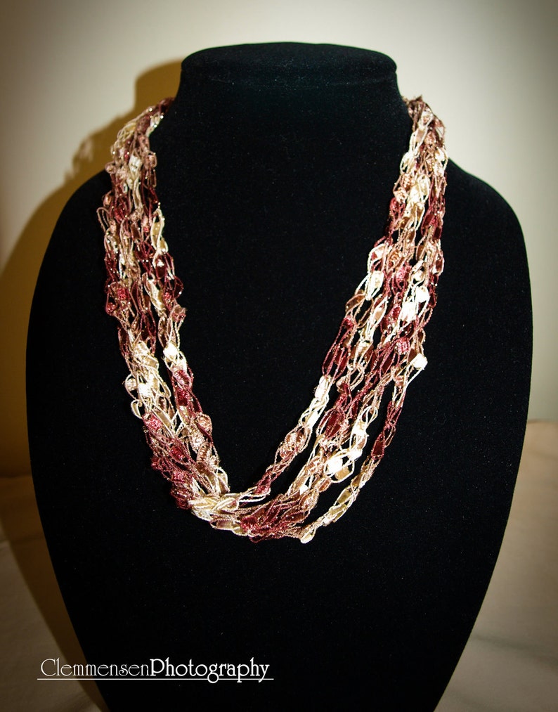 Adjustable Rose/blush/gold Sparkle Ladder Trellis Ribbon Necklace - Etsy