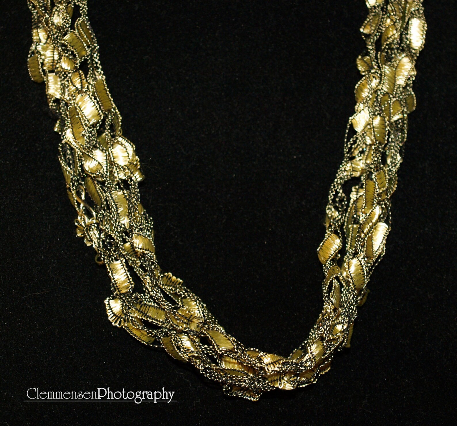 Gold Ladder Trellis Ribbon Necklace - Etsy