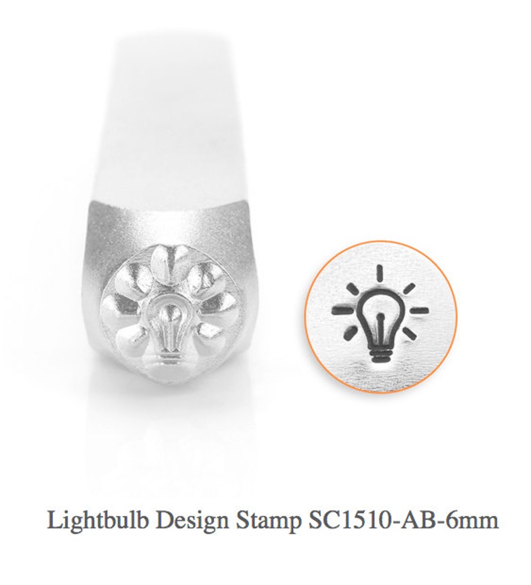 Light Bulb Design Stamp SC1510-AB-6MM Symbols and Shapes - Etsy
